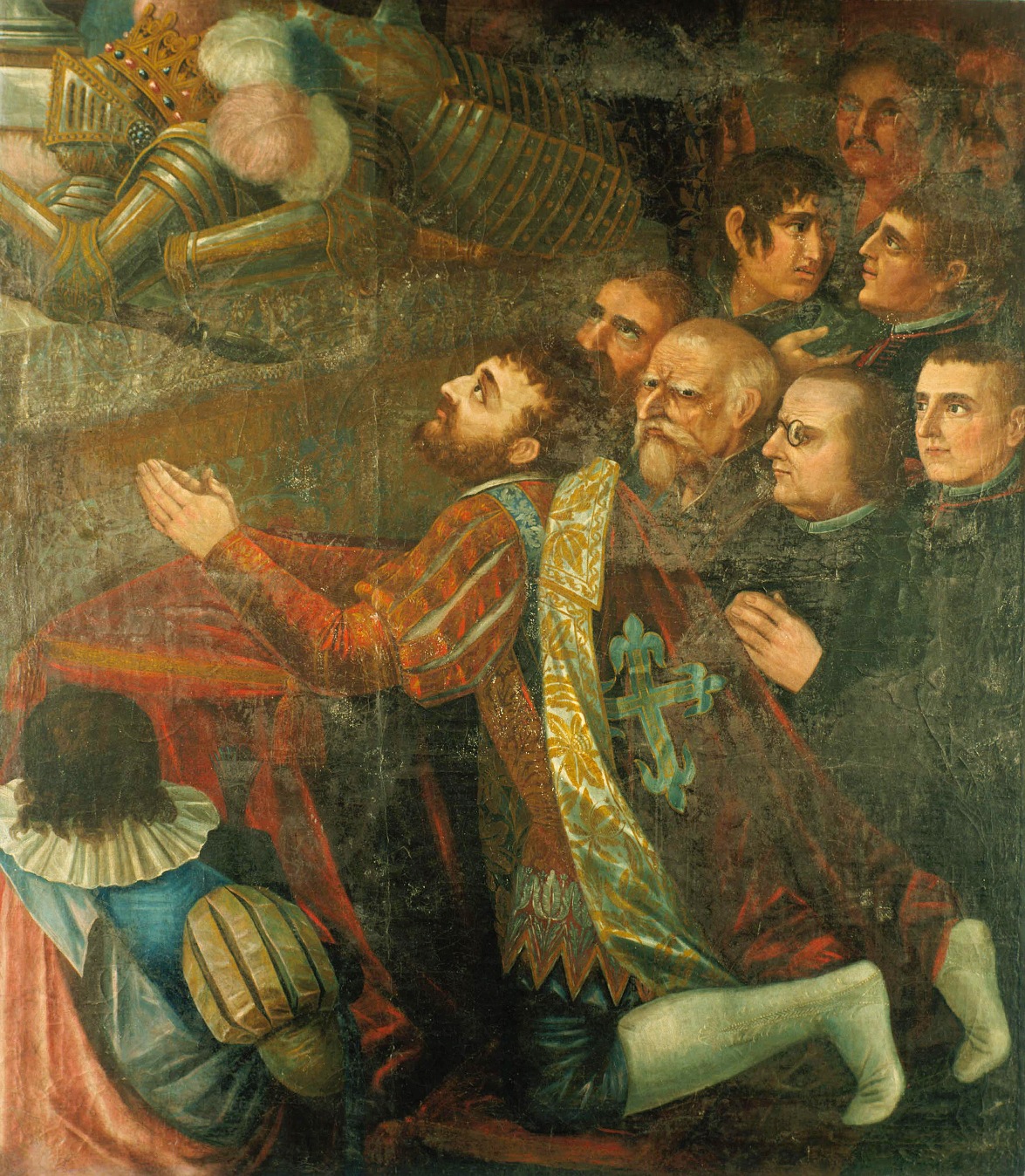 D. João I depositando as armas no altar de Nossa Senhora da Oliveira ...